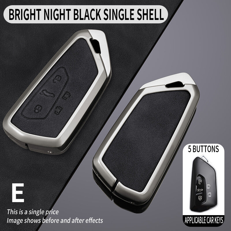 E-Style Smart 5-Клавишная Чёрная Ночь Чехол для Ключа Одиночная Оболочка для Автомобильных Ключей