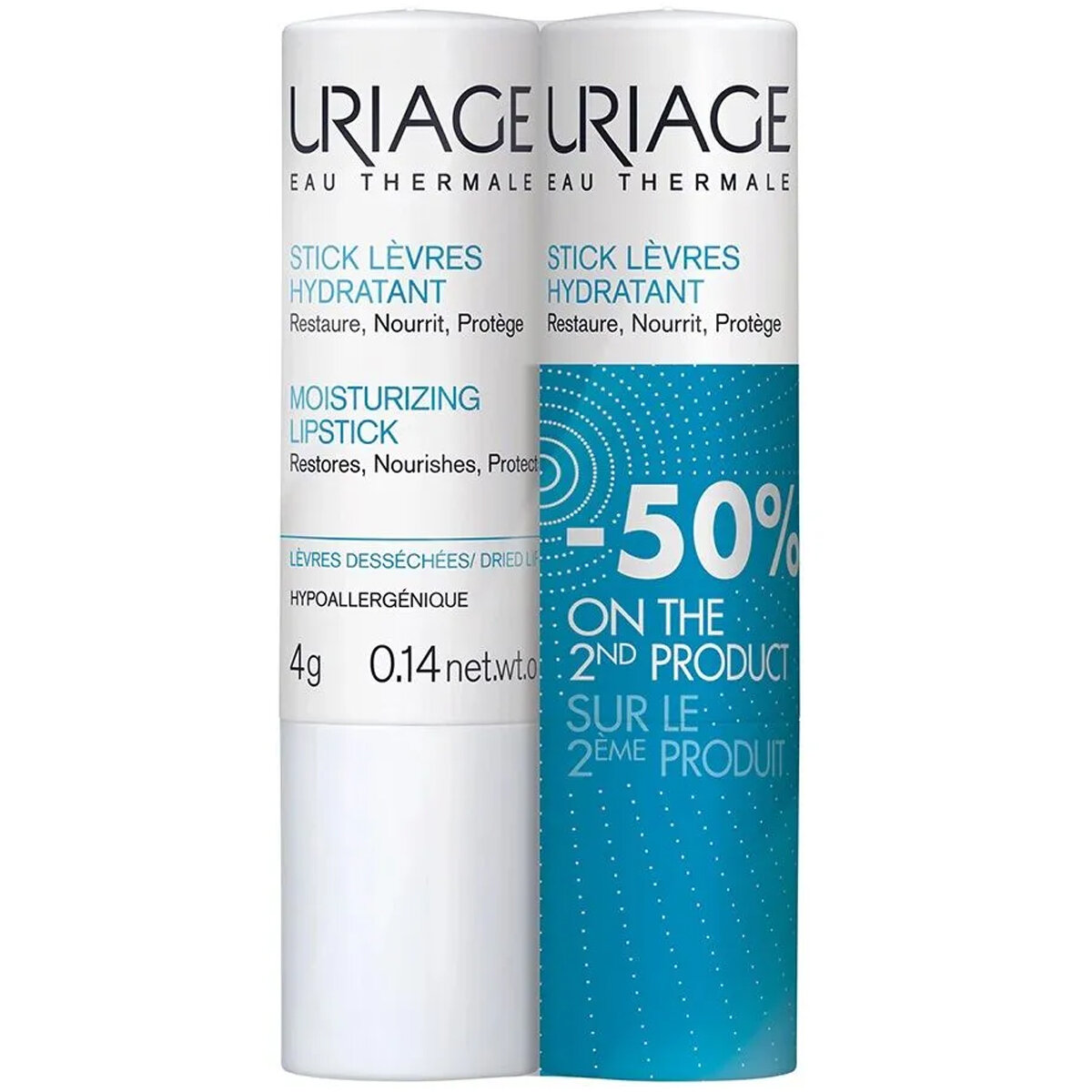 Увлажняющий бальзам для губ Eau Thermale Stick Levres Hydratant 2*4г