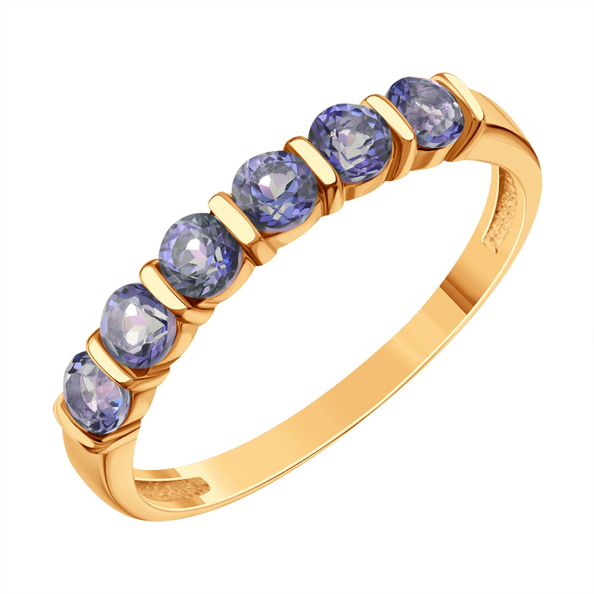 Кольцо Diamant online, красное золото, 585 проба, топаз
