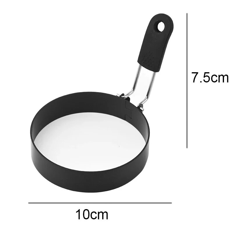 Круглое кольцо для яиц K257 Черный, Dia 10cm