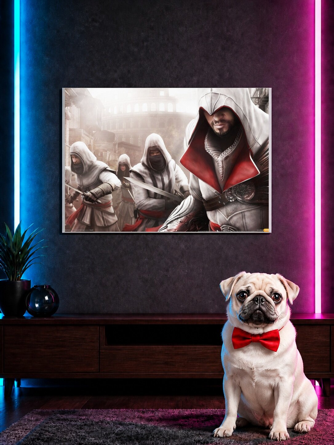Плакат Assassin's Creed — готическая игровая эстетика A3