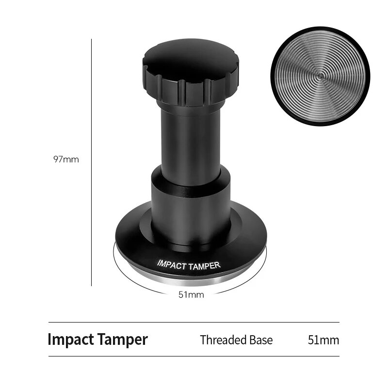Темпер для эспрессо 51mm, нержавеющая сталь