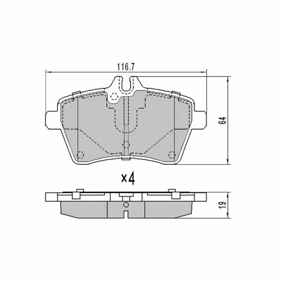 Колодки тормозные перед MERCEDES A-CLASS W169 04-/B-CLASS W245 05-