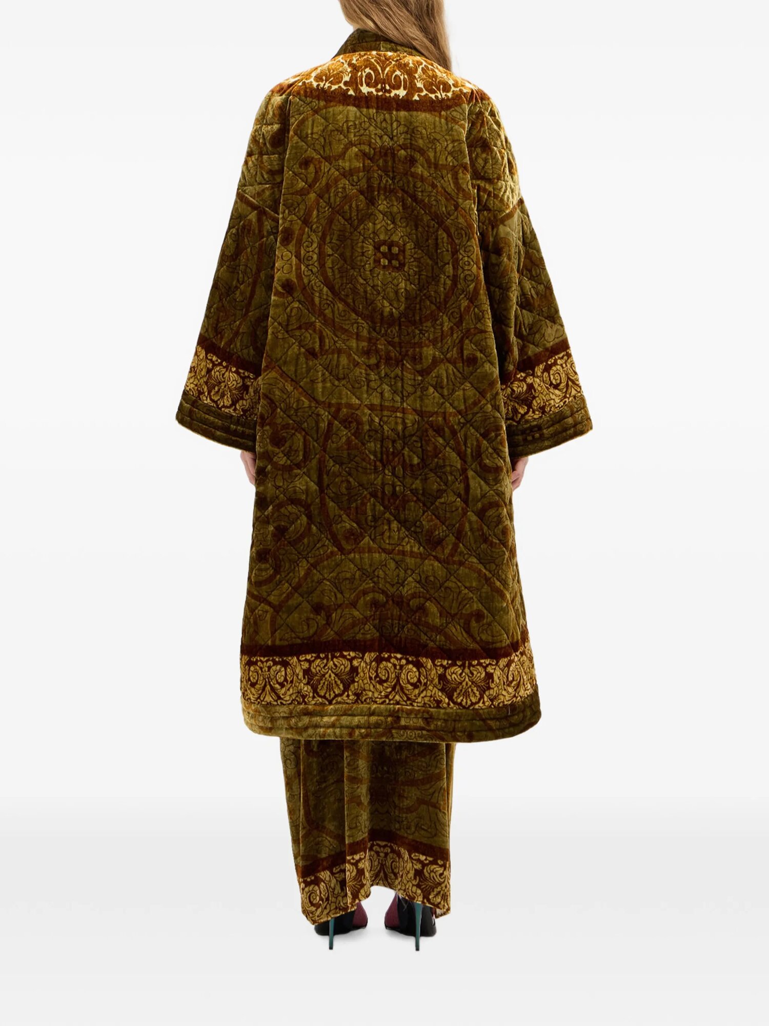 Пальто Pierre-Louis Mascia Kandox kimono, размер OneSize, green — фото 1