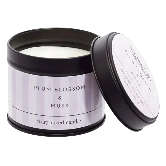 Парфюмированная свеча для дома Stoneglow Plum Blossom and Musk 180 гр - Цветок Сливы и Мускус