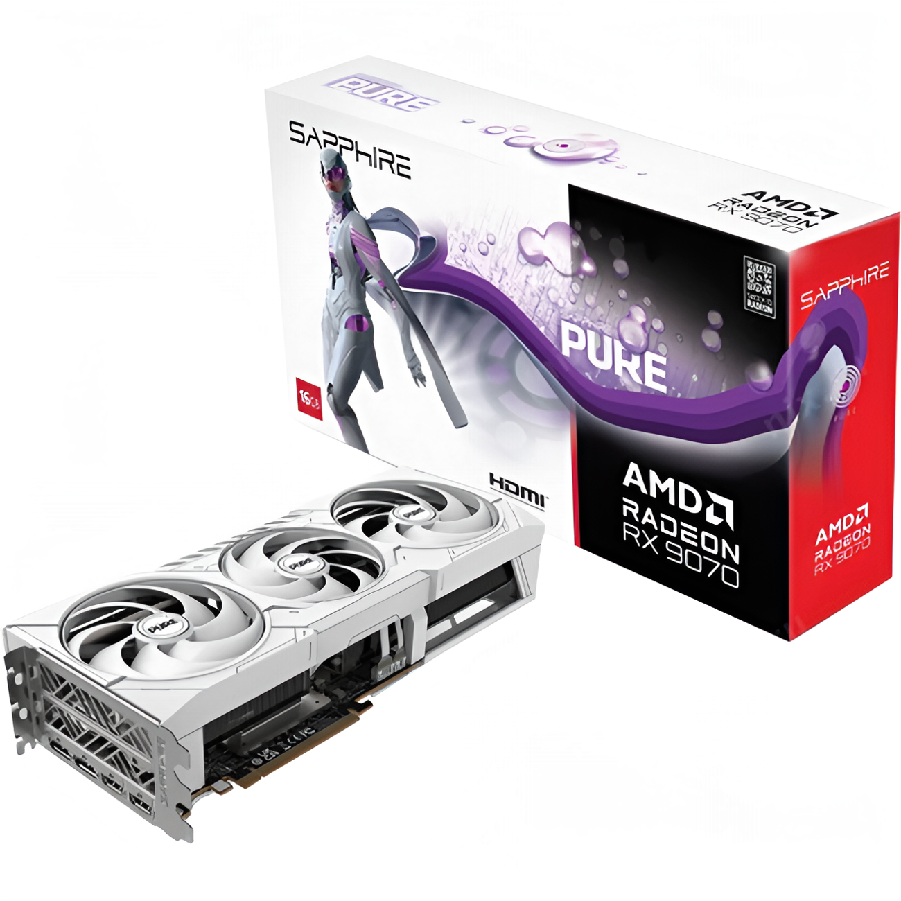 Видеокарта RX9070 16Gb Sapphire Pure OC 11349-02-20G 16 ГБ Gaming Edition