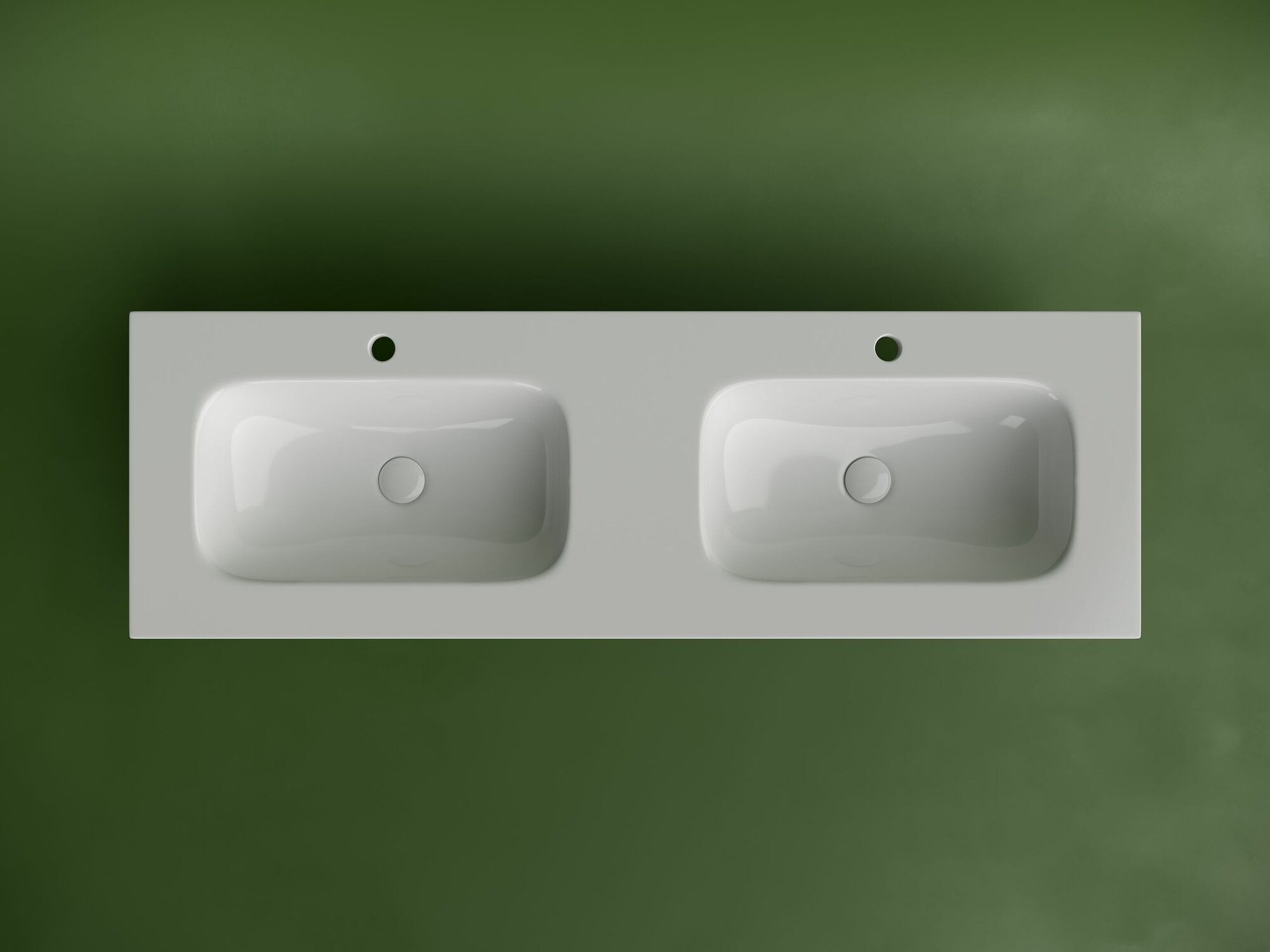 Мебельная раковина Ceramicanova Grace 141 с двумя чашами CN7022 белая