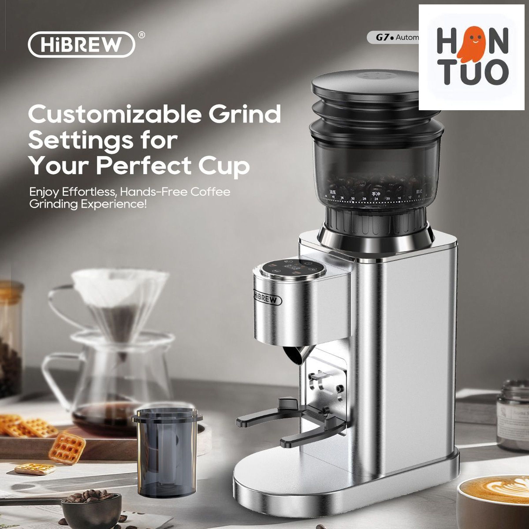 HiBREW Кофемолка G7；150W 150 Вт, объем 300 г