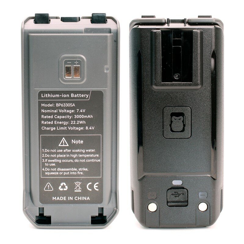 Аккумулятор для рации Quansheng TK11(8) 3000 мАч Type-C Черный