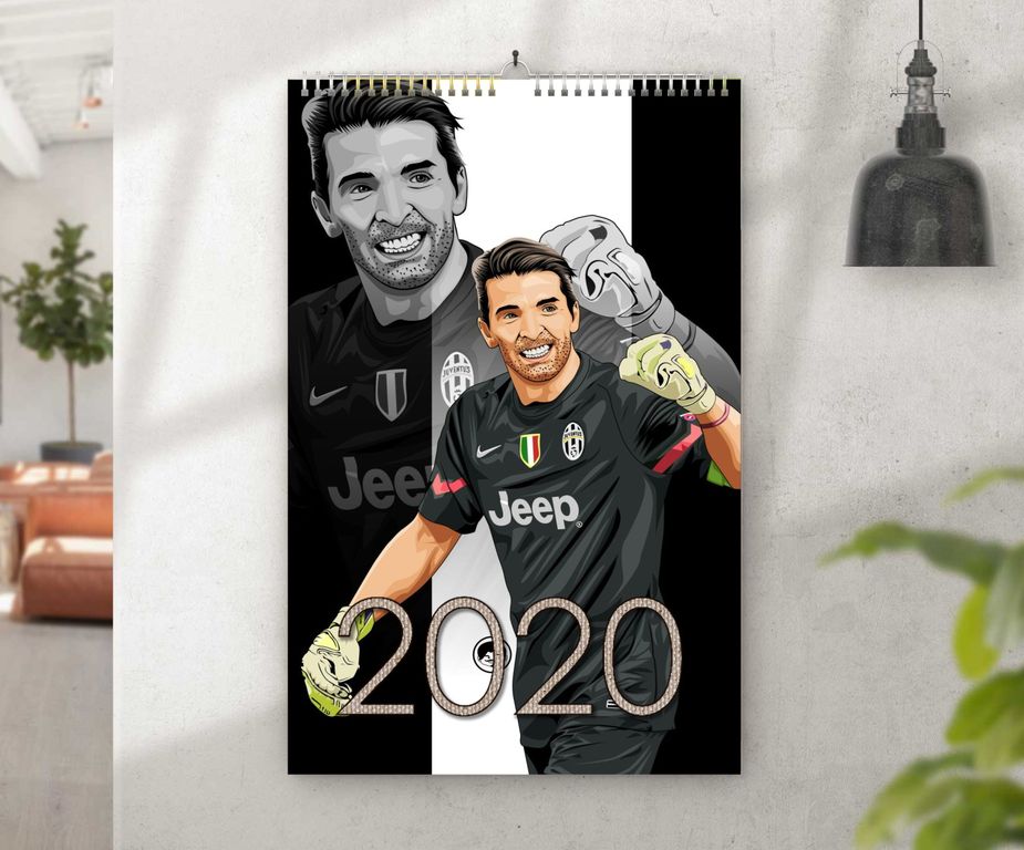 Перекидной календарь на 2020 год Джанлуиджи Буффон, Gianluigi Buffon №7, А3