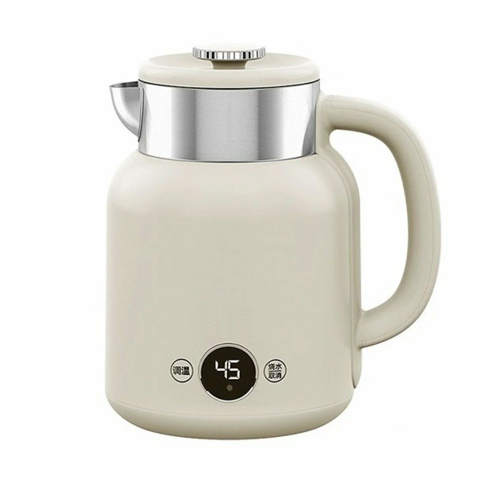 Электрический чайник Чайник Qcooker Retro Electric Kettle CR-SH1501 1.5L с датчиком температуры, белый