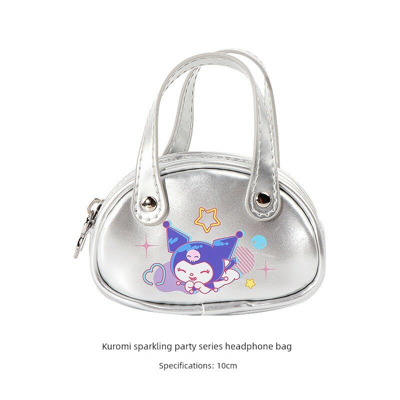Сумка для наушников Miniso Kuromi Sparkling Party Series: милая портативная сумочка для хранения аксессуаров Сумка для