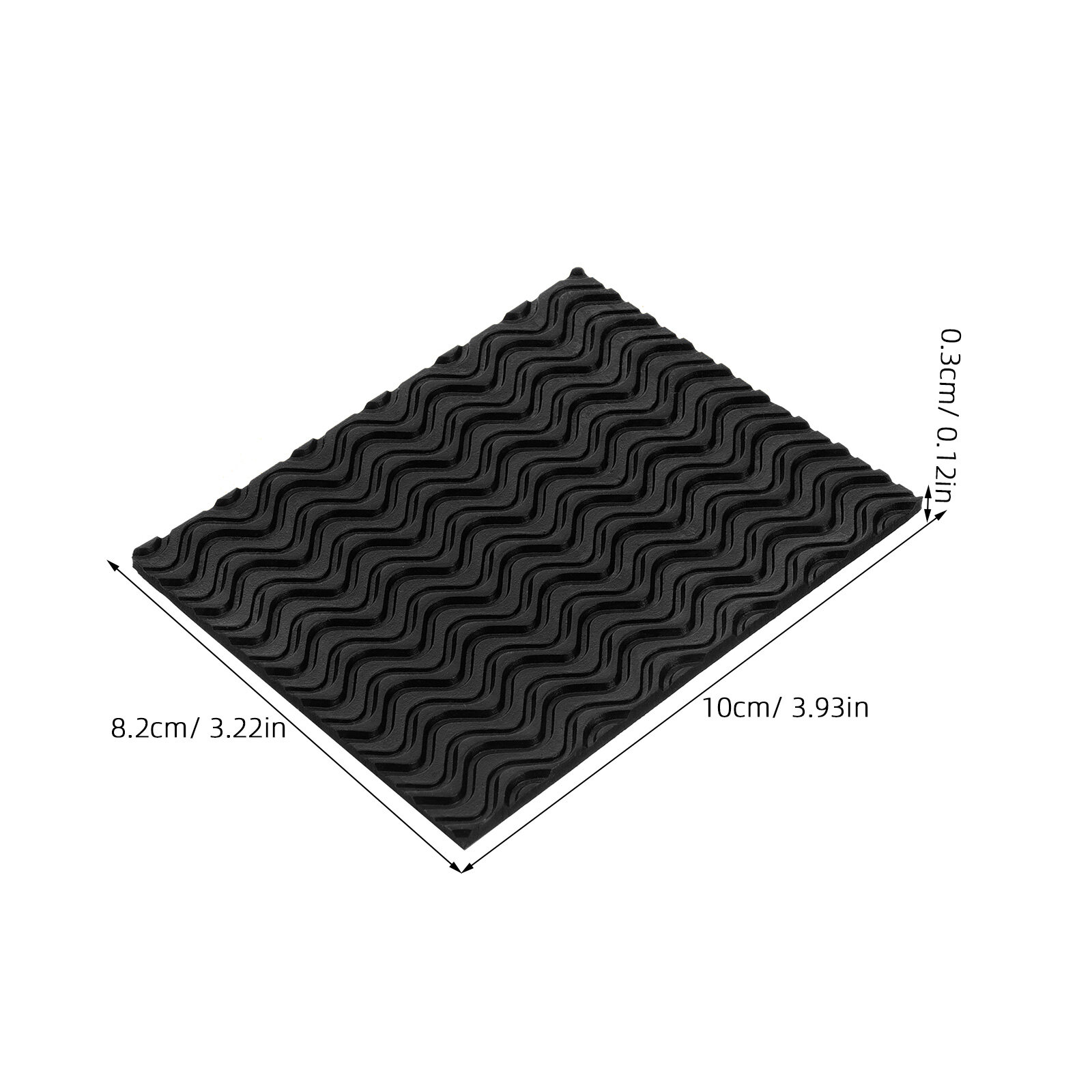 Подошва Для Обуви 2 Шт Черная Антискользящая Защита Каблука 9.00X7.00X0.30Cm