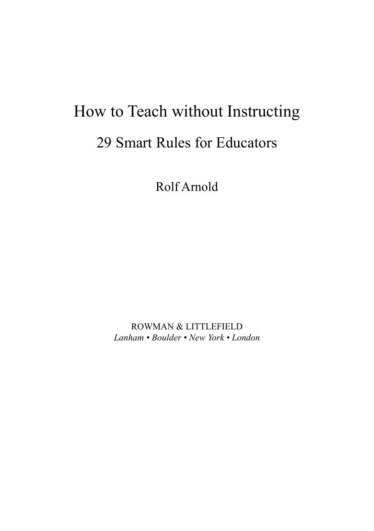 How to Teach Without Instructing. 29 Smart Rules for Educators — фото 1