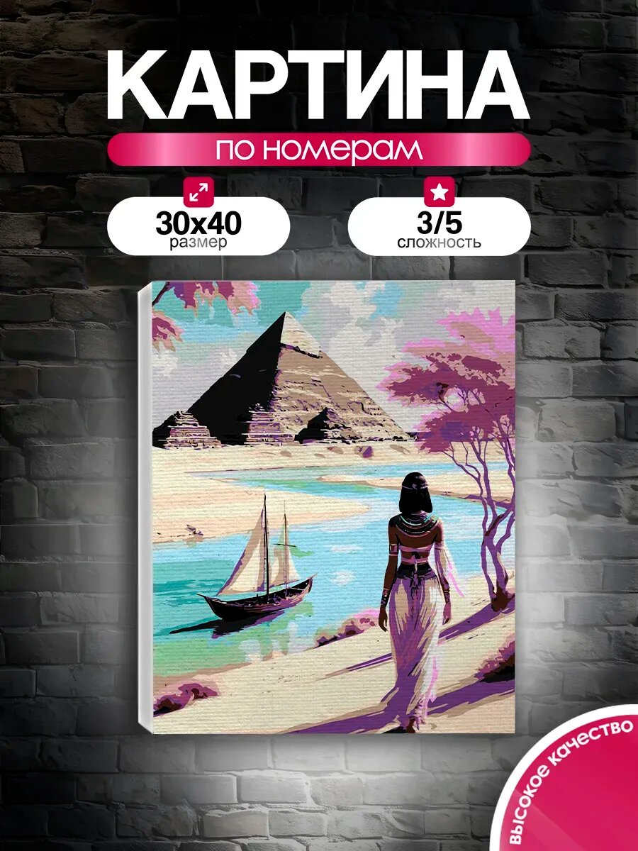 Картина по номерам 30x40 Египетская царица
