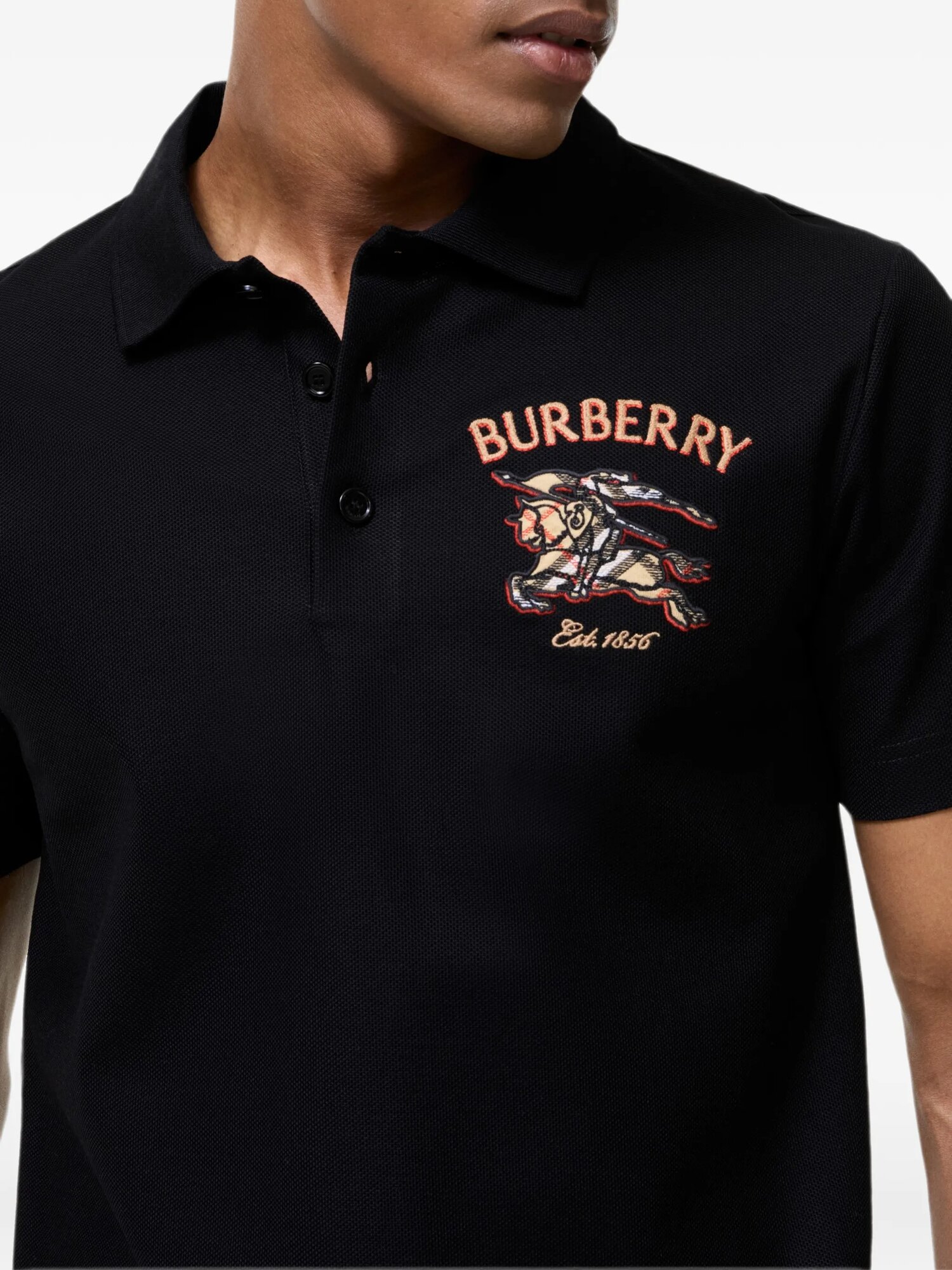 Рубашка BURBERRY Knight Check, размер 60, черный — фото 1