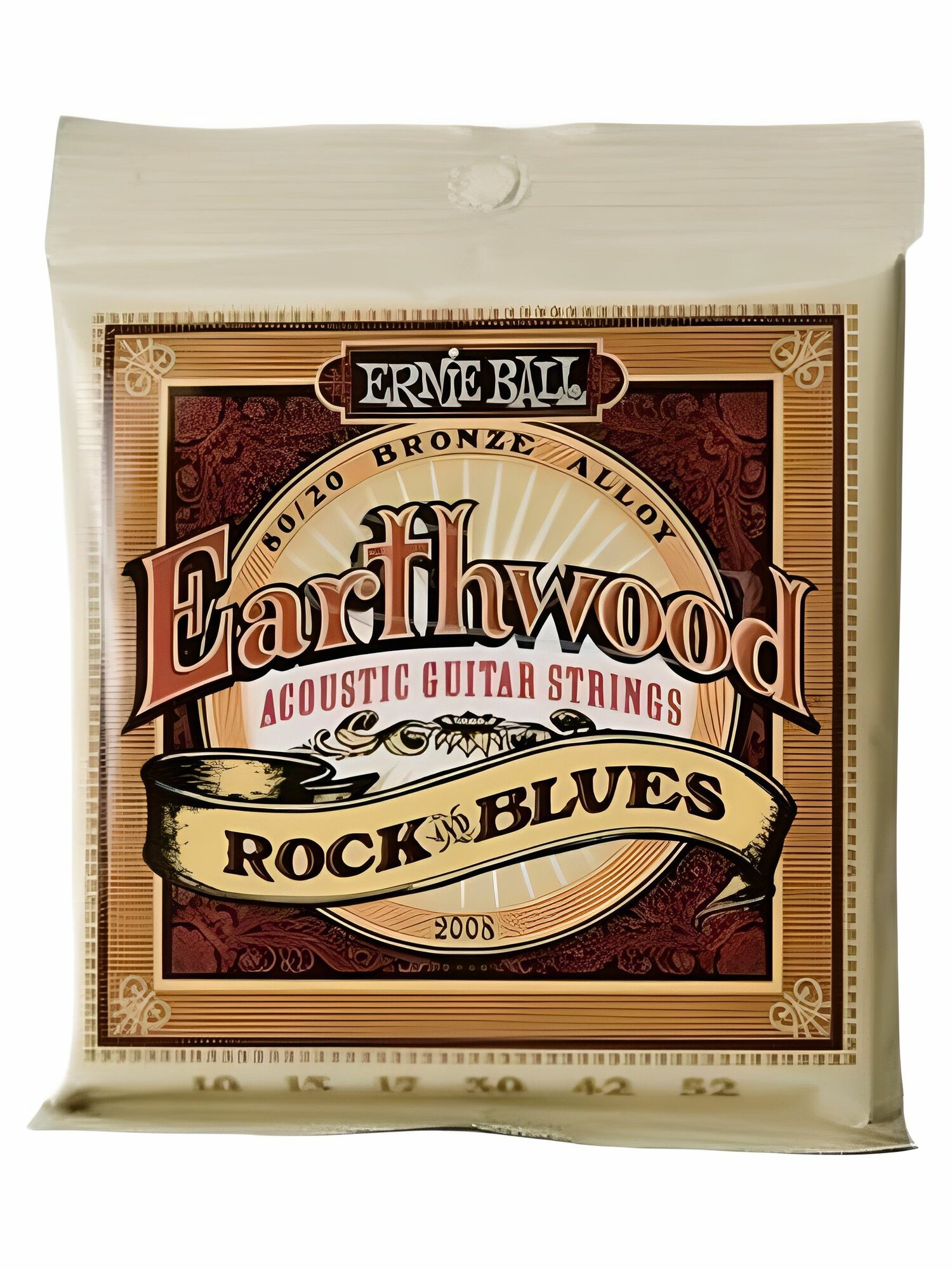 Струны для акустической гитары ERNIE BALL 2008 Earthwood 80/20 Bronze Rock&Blues 10-52