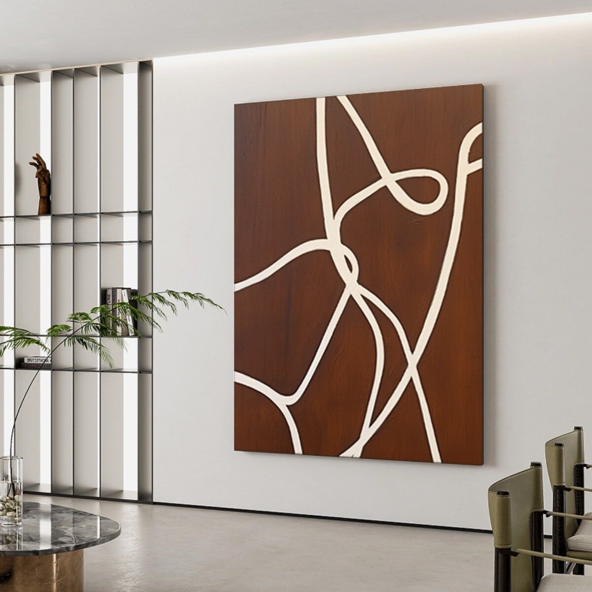 Современная Декоративная Живопись, Минимализм, Абстрактная Подвеска 3D Геометрических Линий, Брезент