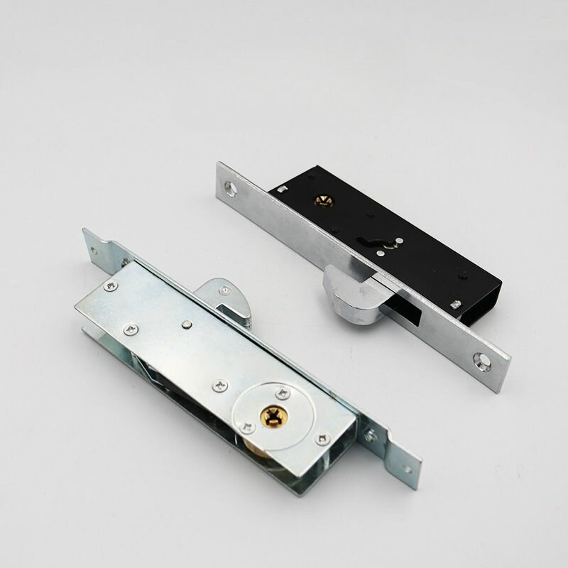 Замок врезной для дверей Apecs (Апекс) 72-K-CR хром / для откатных дверей и ворот с крестовым ключом