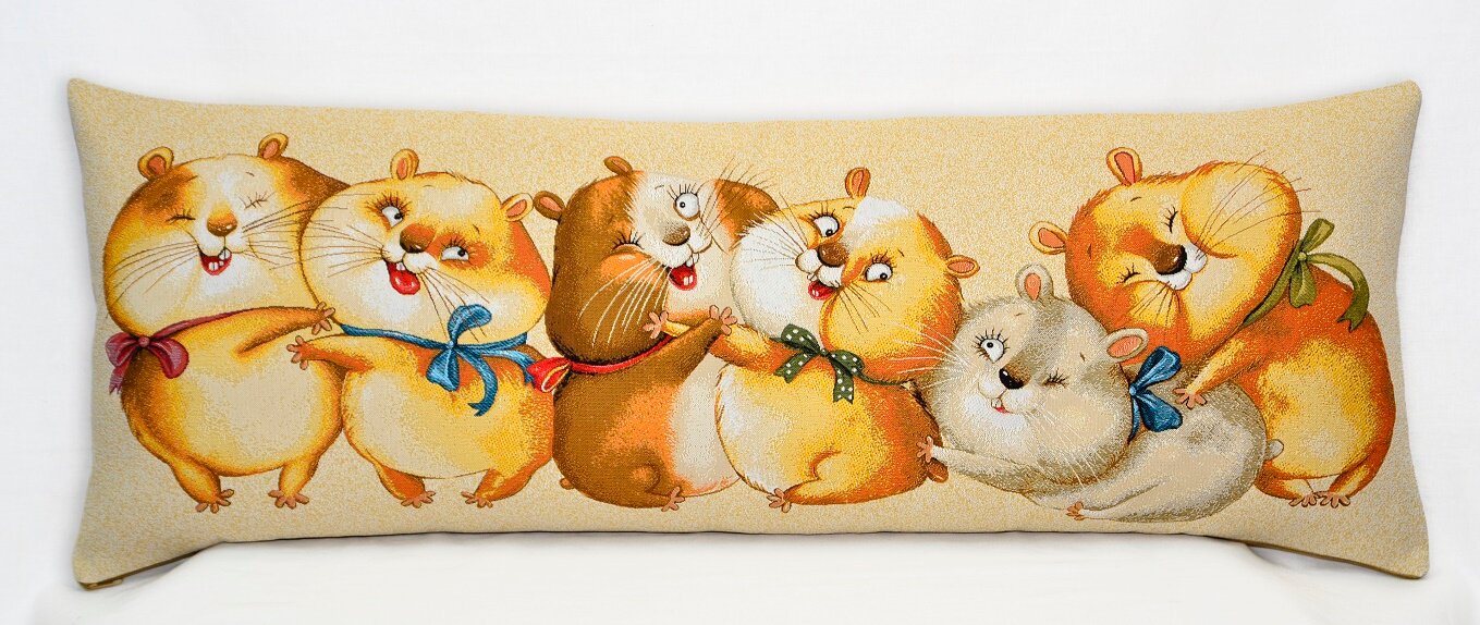 Декоративная гобеленовая наволочка "Обнимашки" 32х85 см MIDA VANERI