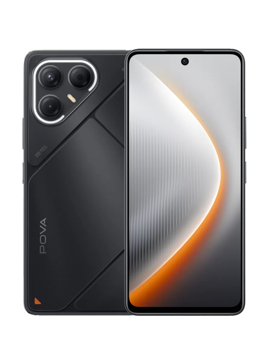 Смартфон Tecno POVA 7 5G 8/128GB, NFC, IPS, 144Гц, 6000мAч, черный