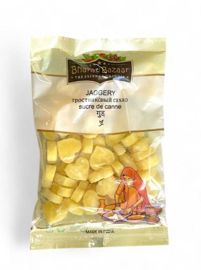 JAGGERY WHOLE, Bharat Bazaar (Сахар Тростниковый сердечки, Бхарат Базар), 300 г.
