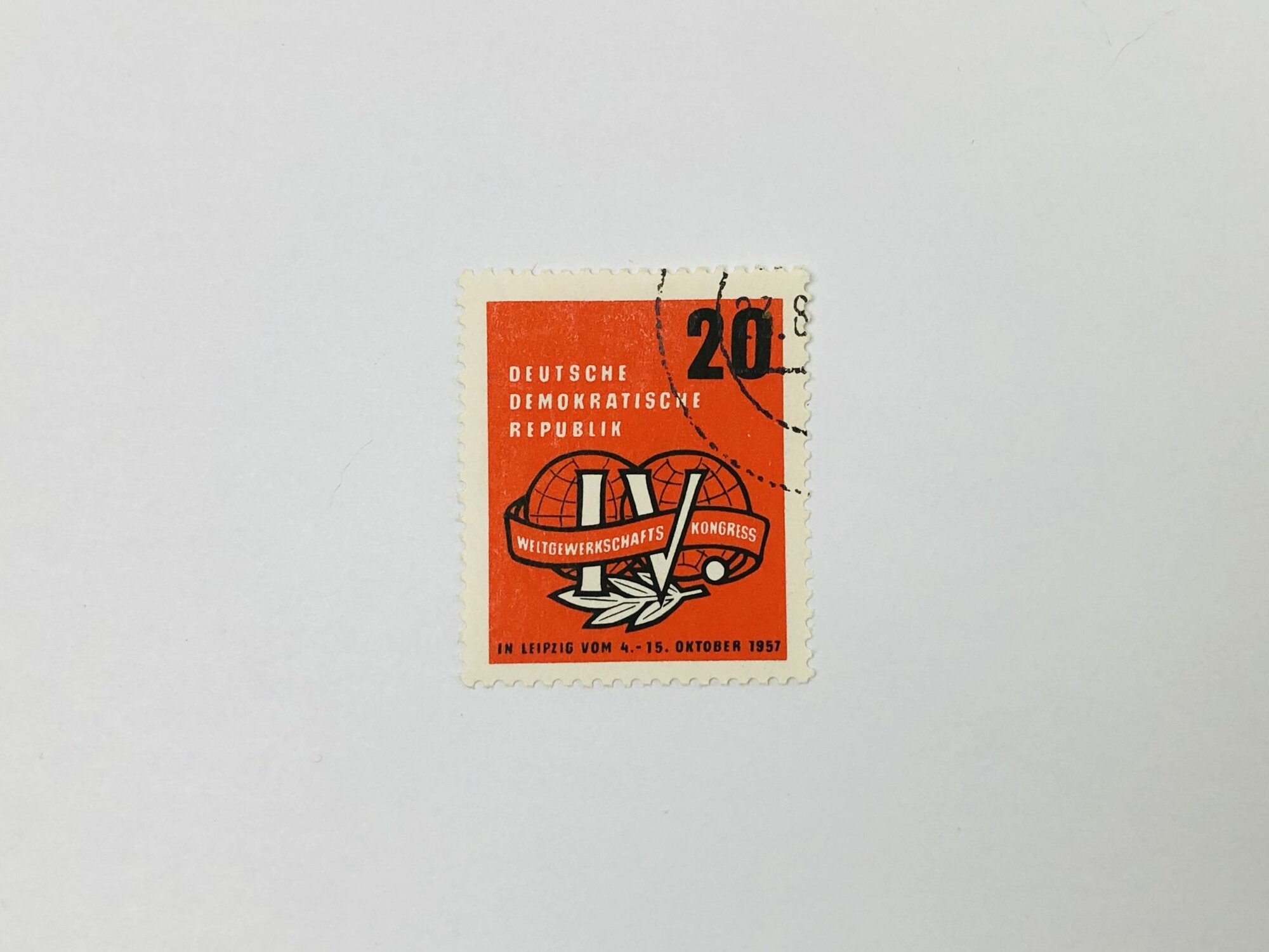 Почтовые марки Рабочий конгресс Германия (ГДР). 1957. Михель: DD 595. Гашен