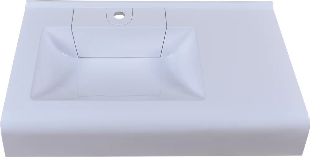 Раковина над стиральной машиной Stella Polar Корини SP-00000518 79 с правым крылом, на кронштейнах, белая, раковина для ванной из искусственного мрамора, прямоугольная