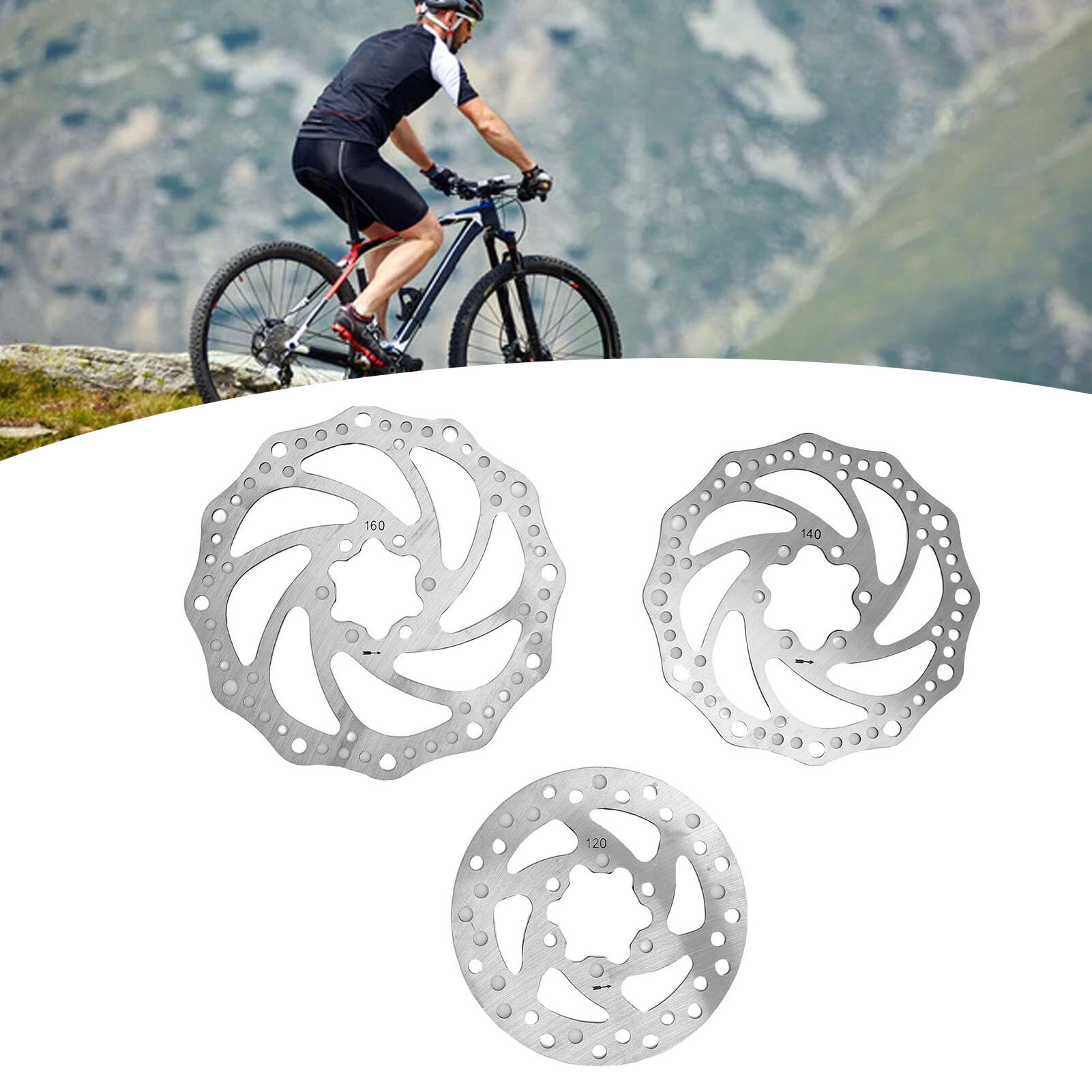 3шт дисковые тормозные роторы из нержавеющей стали тормозные роторы комплект 120мм 140мм 160мм велосипедные аксессуары
