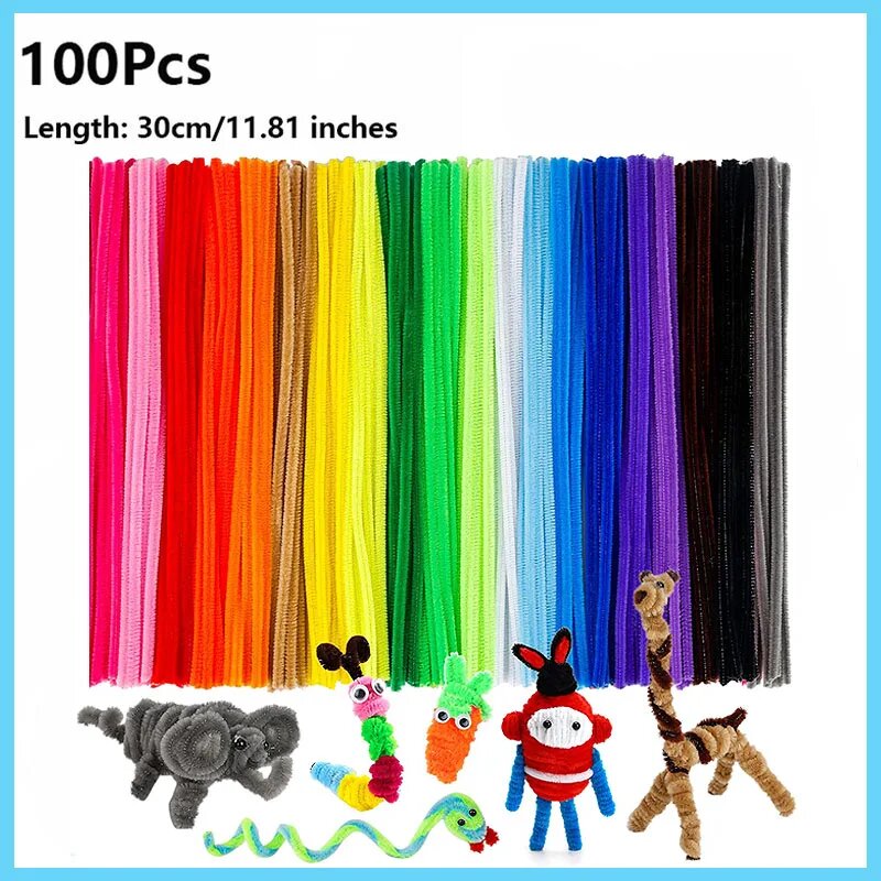 Синельные палочки 100 шт, Mixed color, 30см