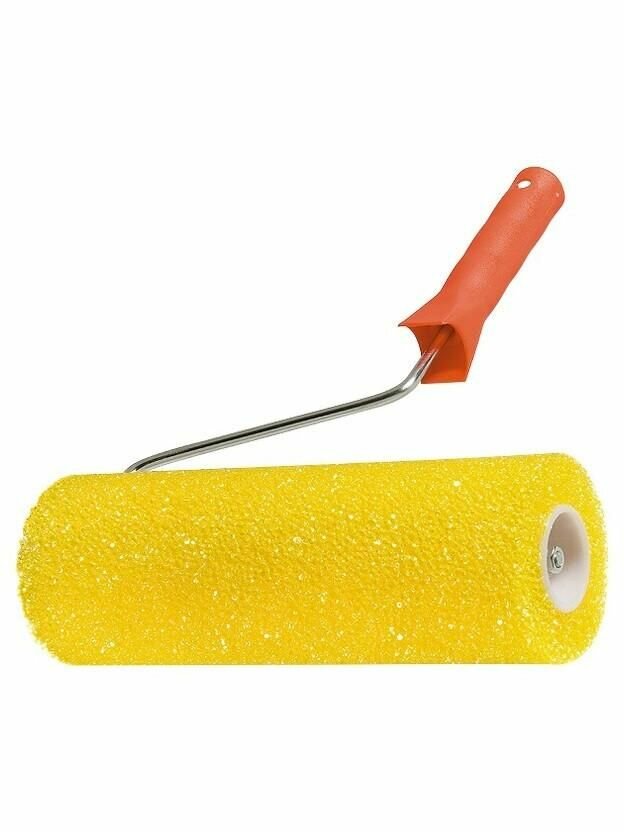 Валик "Структурный" поролоновый с ручкой, "шероховатый", 230 мм, D 80 мм, D ручки 6 мм Matrix 80221