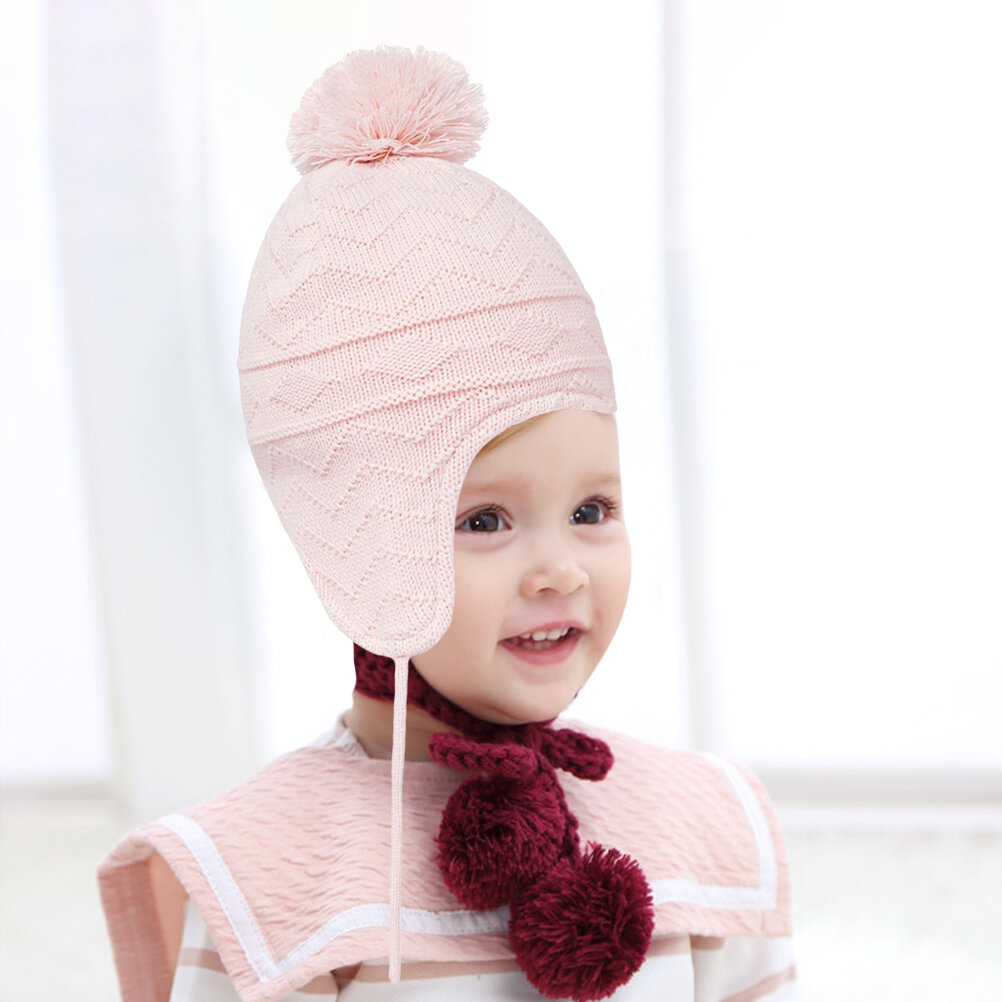 Комплект из 3 предметов: детская зимняя шапка-бини, шарф, перчатки, вязаная шапка на флисовой подкладке, толстая мягкая теплая шапка для детей 1-3 лет, мальчиков и девочек