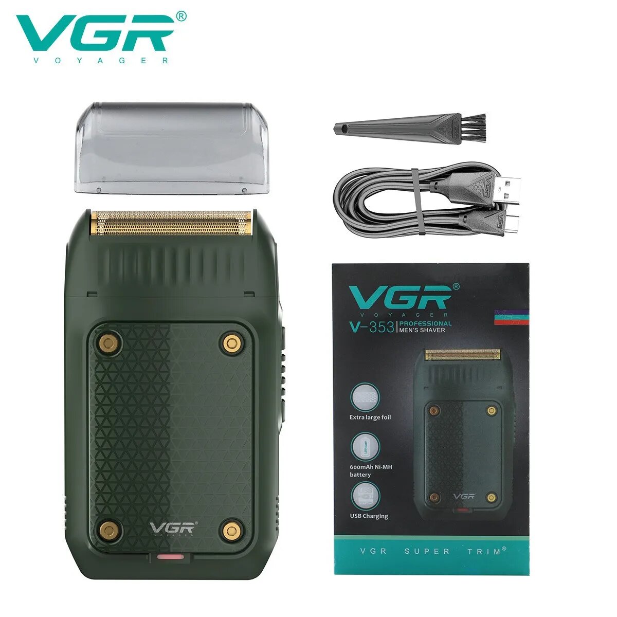 Электрическая бритва VGR V-353 green USB