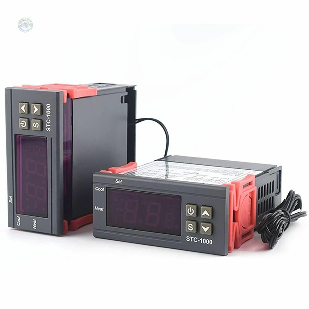Универсальный цифровой терморегулятор-термостат для теплицы, винного погреба, аквариума и дома, диапазон -50 +110 C, реле 10 А, датчик NTC 1 м, нагрев и охлаждение