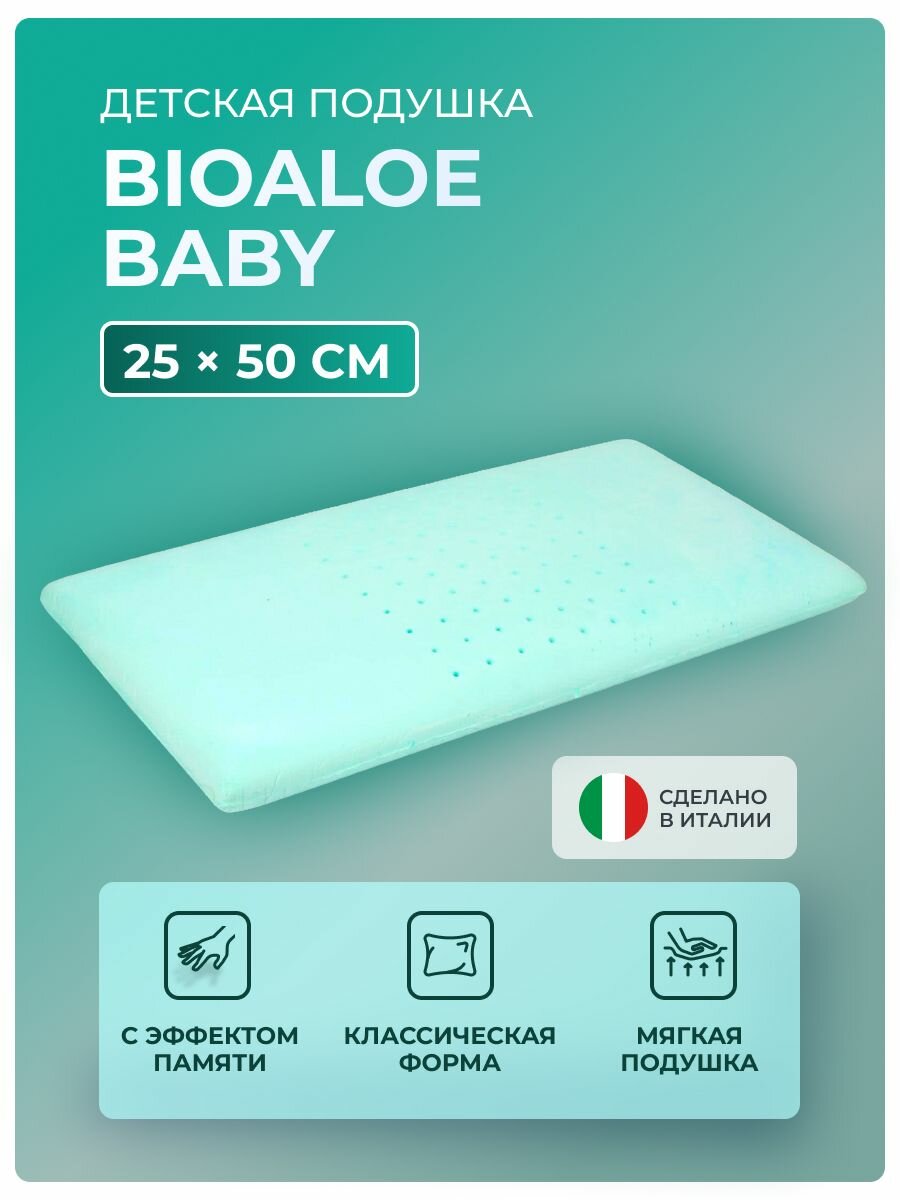 Детская подушка Vefer BIOaloe Baby GU26 с эффектом памяти