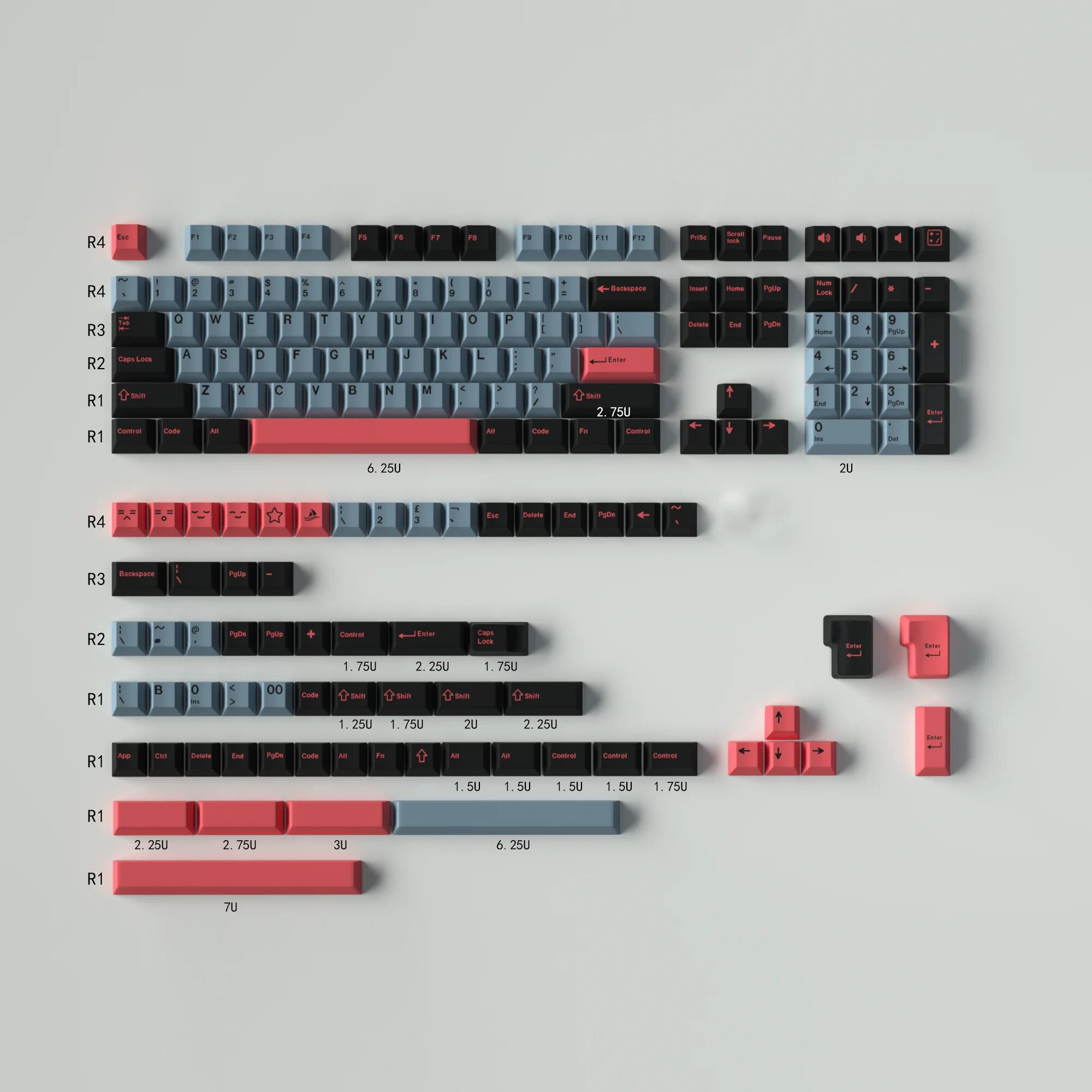 BINYEAE GMK Keycap PBT Double Shot Cherry Profile для механической клавиатуры