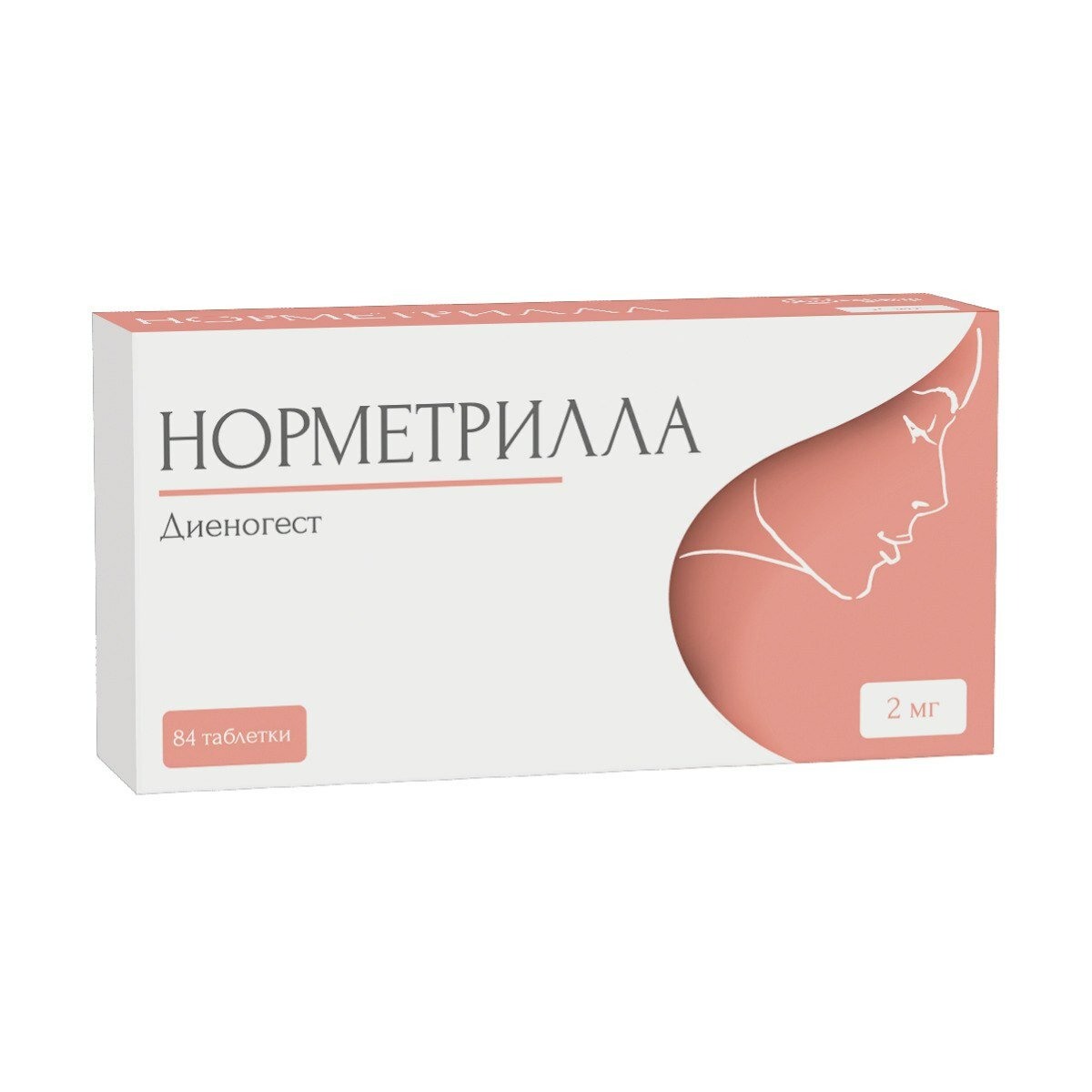 Норметрилла, таблетки 2 мг, 84 шт, для лечения эндометриоза, диеногест