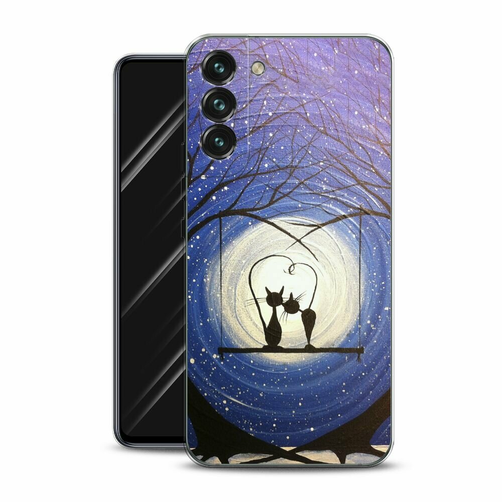 Чехол на Samsung Galaxy S22 / Самсунг Галакси S22 с принтом Влюбленные котики 10 — фото 1