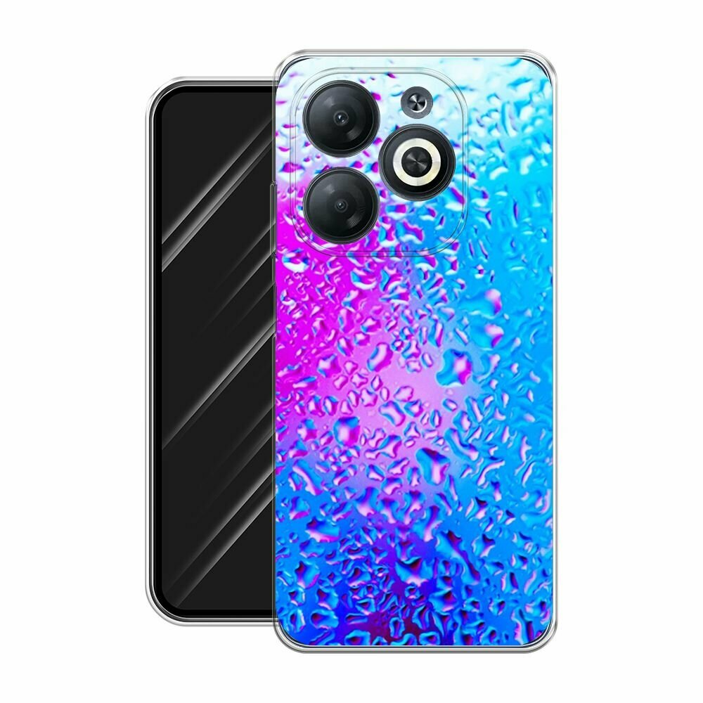 Чехол на Infinix Smart 8/8 HD/HOT 40i / Инфиникс Смарт 8/8 HD/HOT 40i с принтом "Капли на стекле" — фото 1