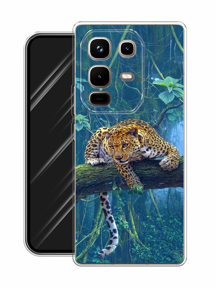 Чехол на Infinix Note 50 / Инфиникс Нот 50 с принтом "Леопард охотник" — фото 1