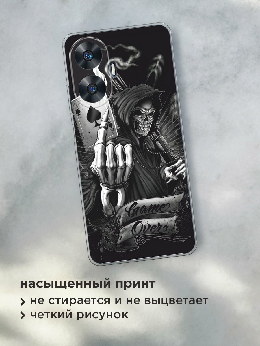 Силиконовый чехол на Realme C55 / Реалми C55 с принтом "Игра закончена" — фото 1