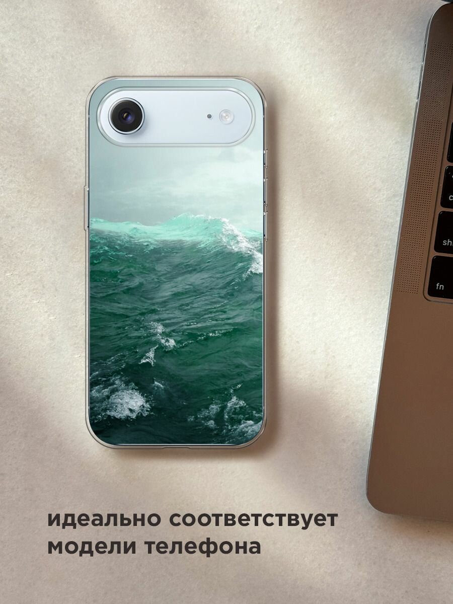 Силиконовый чехол на Apple iPhone Air / Айфон Айр с принтом "Волны 12" — фото 1