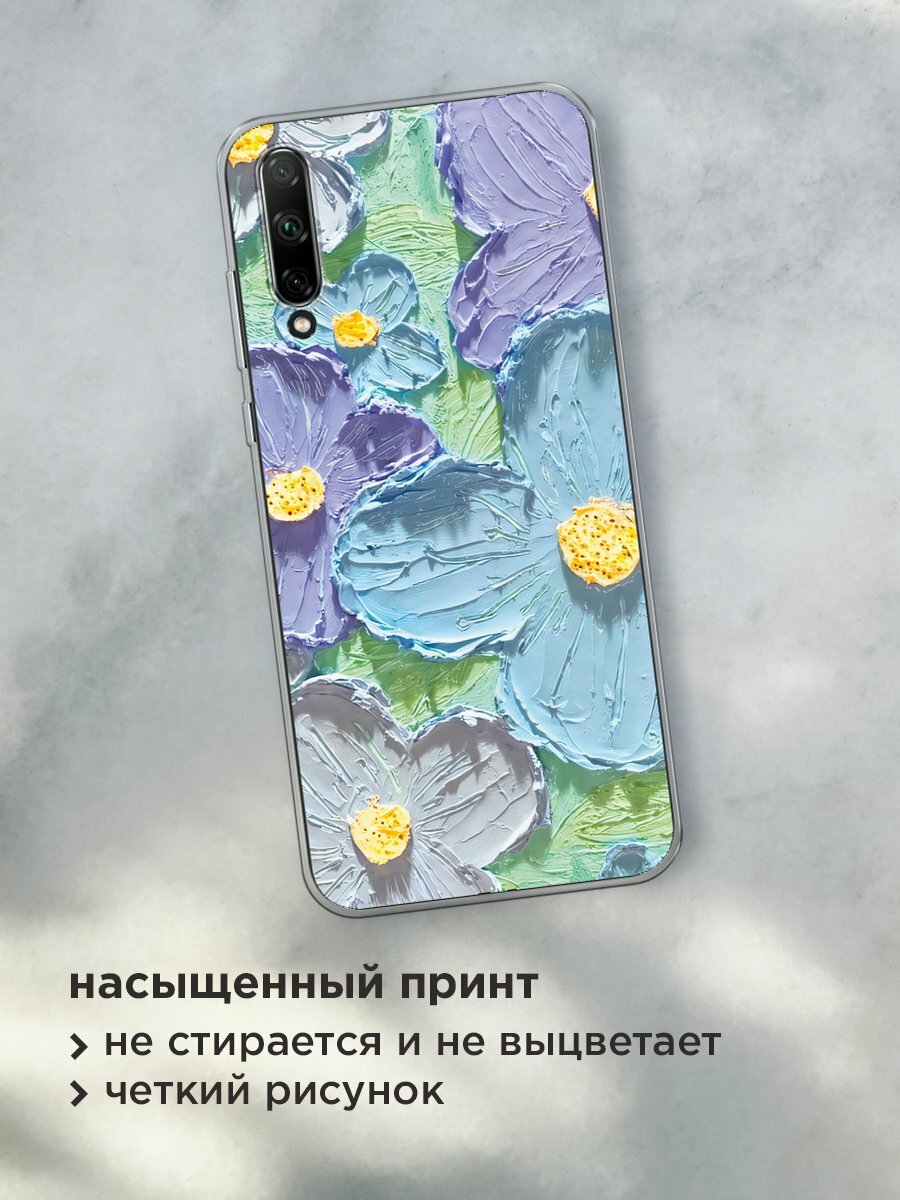 Чехол на Honor 30i / Хонор 30i с принтом "Масляные цветы 2" — фото 1