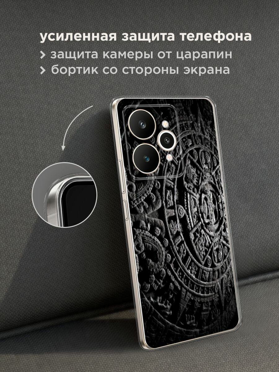 Силиконовый чехол на Realme 15 / Реалми 15 с принтом "Узоры ацтеков 3" — фото 1