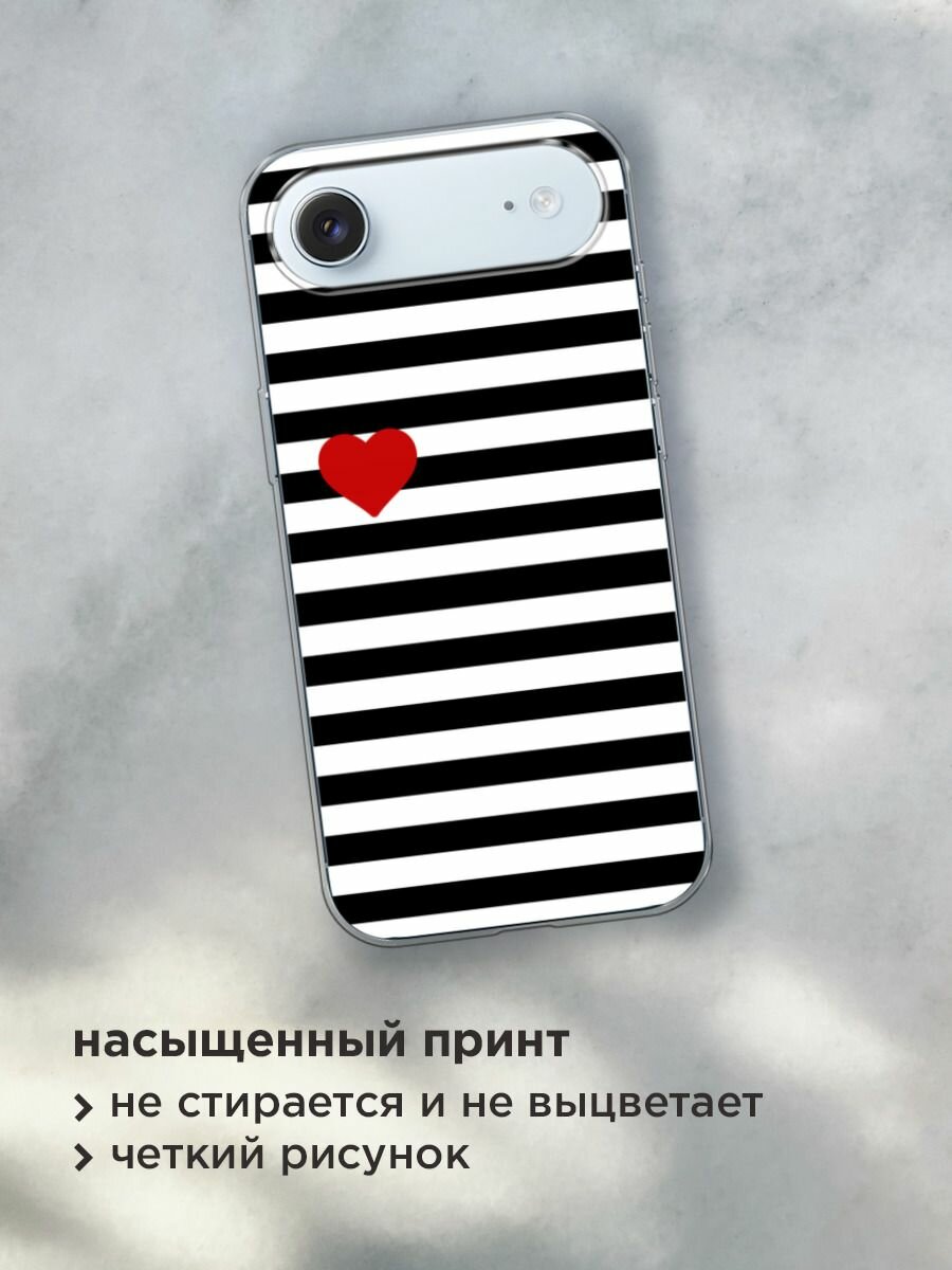 Чехол на Apple iPhone Air / Айфон Айр с принтом "Красное сердце" — фото 1
