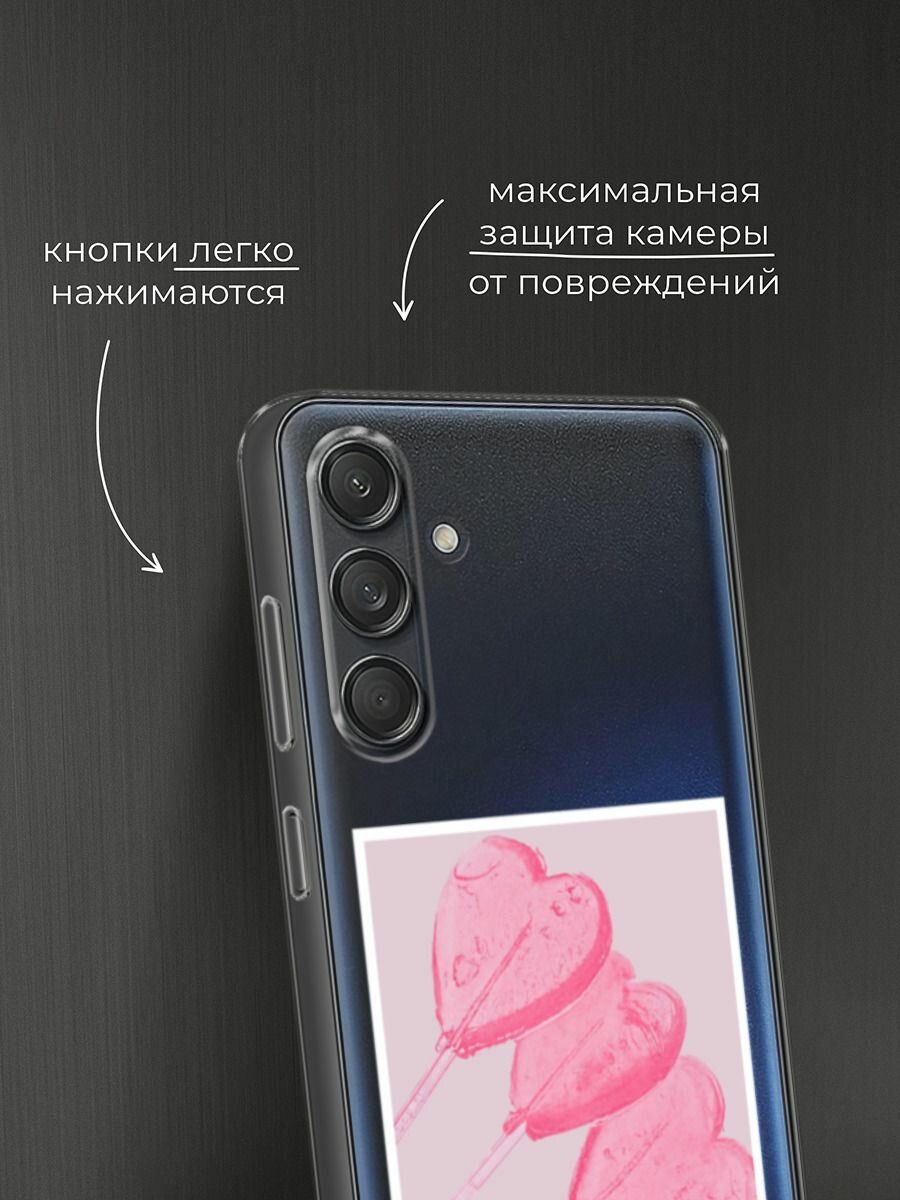 Чехол на Samsung Galaxy M55 / Самсунг M55 с принтом "Pantone Lovable 2 - 14 февраля", прозрачный — фото 1