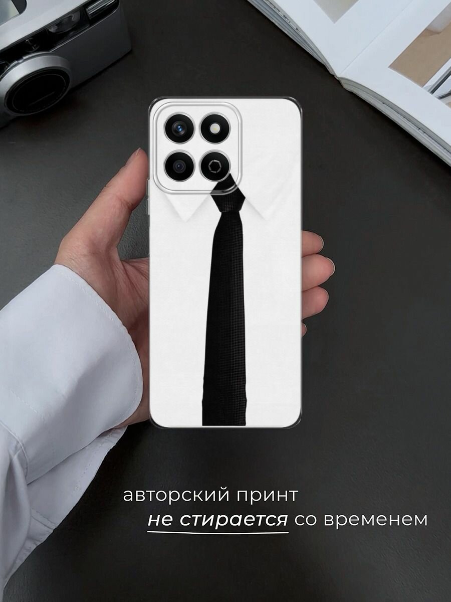 Силиконовый чехол на Honor X7c / Хонор X7c с принтом "Галстук" — фото 1