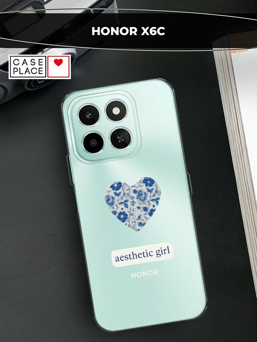 Чехол на Honor X6c / Хонор X6c с принтом "Aesthetic girl"