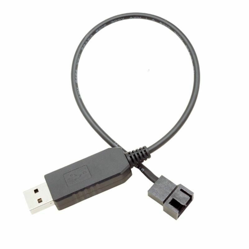 USB к 4Pin 5V до 12V USB адаптер питания вентилятора с рукавом кабель USB к 4Pin корпус