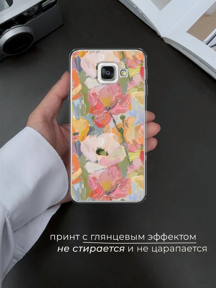 Чехол на Samsung Galaxy A3 2016 / Самсунг Галакси А3 2016 с принтом "Акварельные анемоны" — фото 1